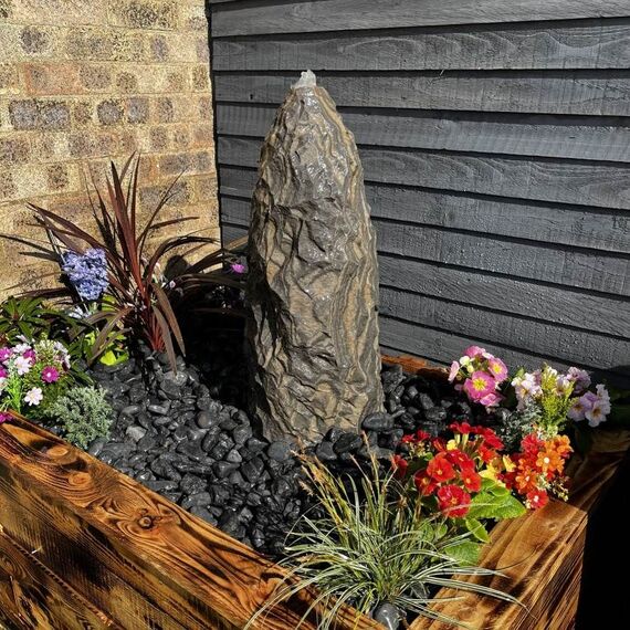 Black Sandstone Monolith 60cm Natural Stone Water Feature