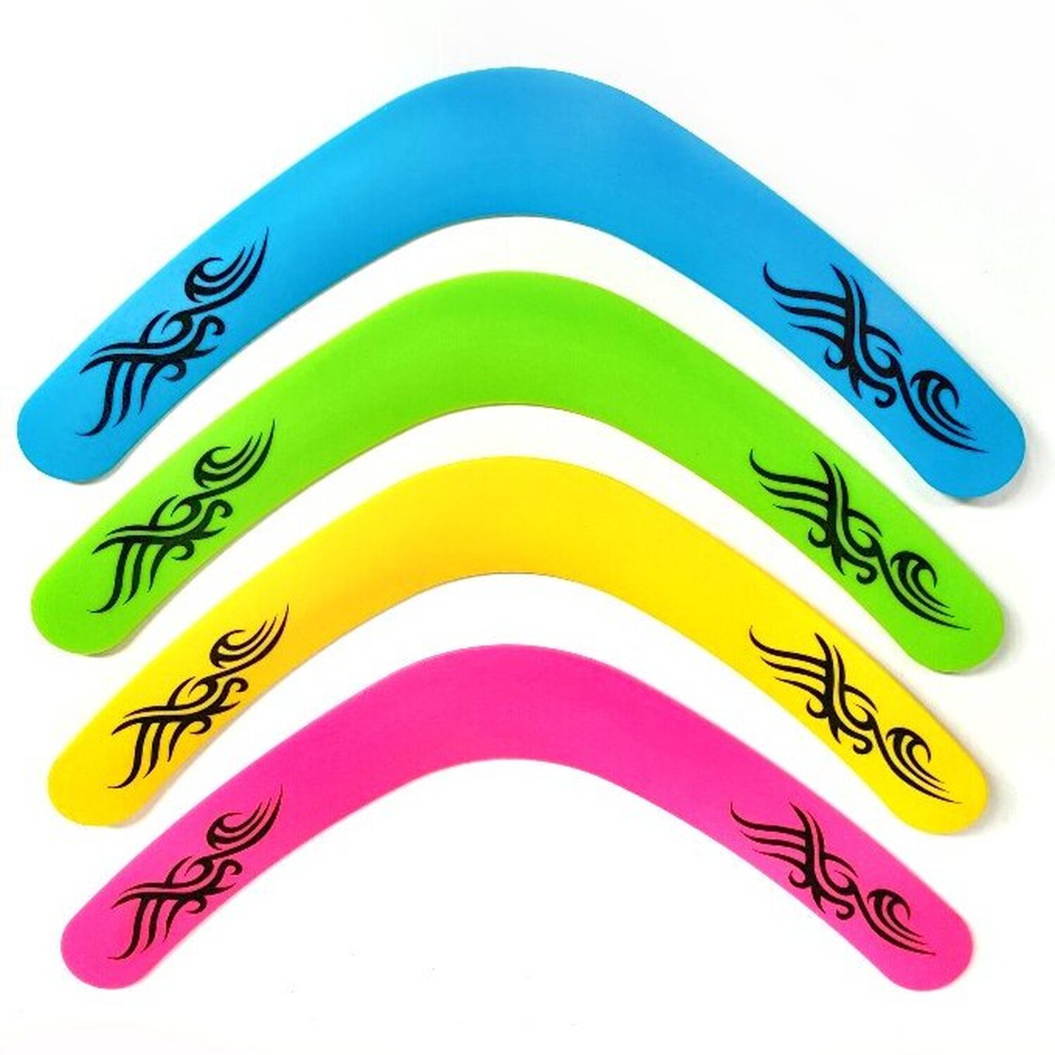 Set of 4 Large Neon Colour Boomerang Toys