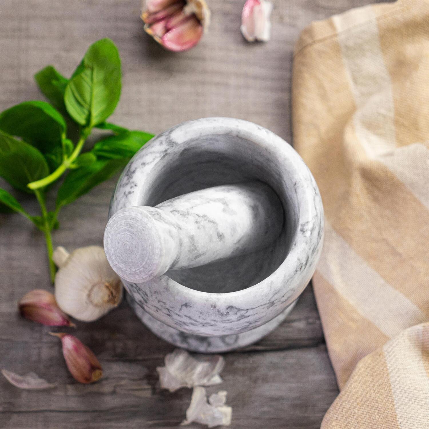 Marble Pestle And Mortar Set - 13cm