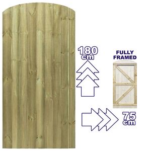 Overlapped Feather Edge Pathway Fully Framed Arch Top Pedestrian Garden ...