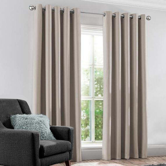 Plain Blackout Contemporary Curtain Pair