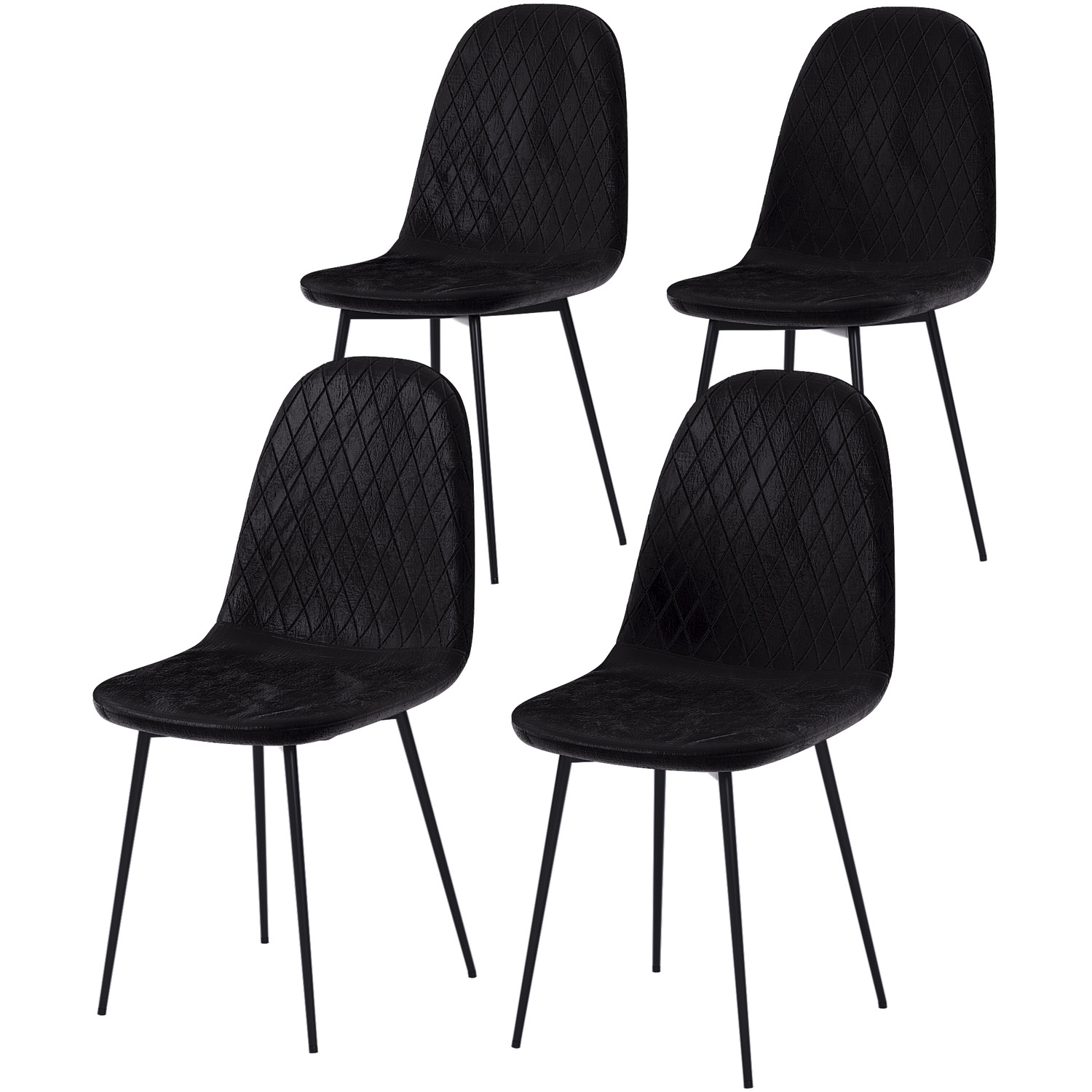 Vida Designs Luton Set of 4 Fabric Dining Chairs