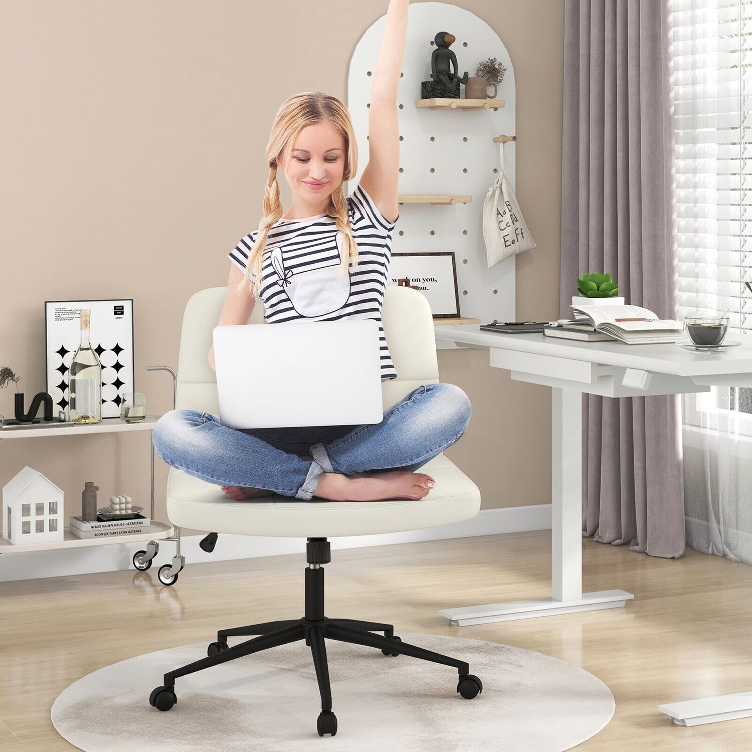 Criss Cross Chair Upholstered Office Chair