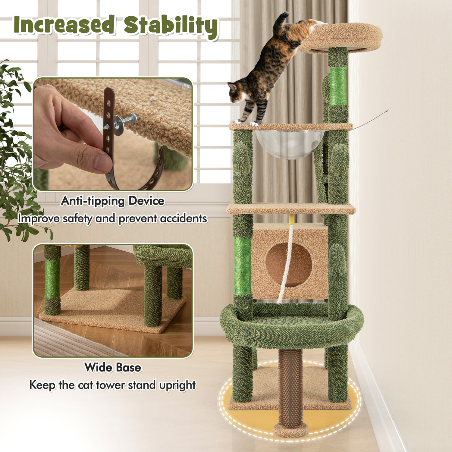 Cat Tree Tall Cats Climbing Tower