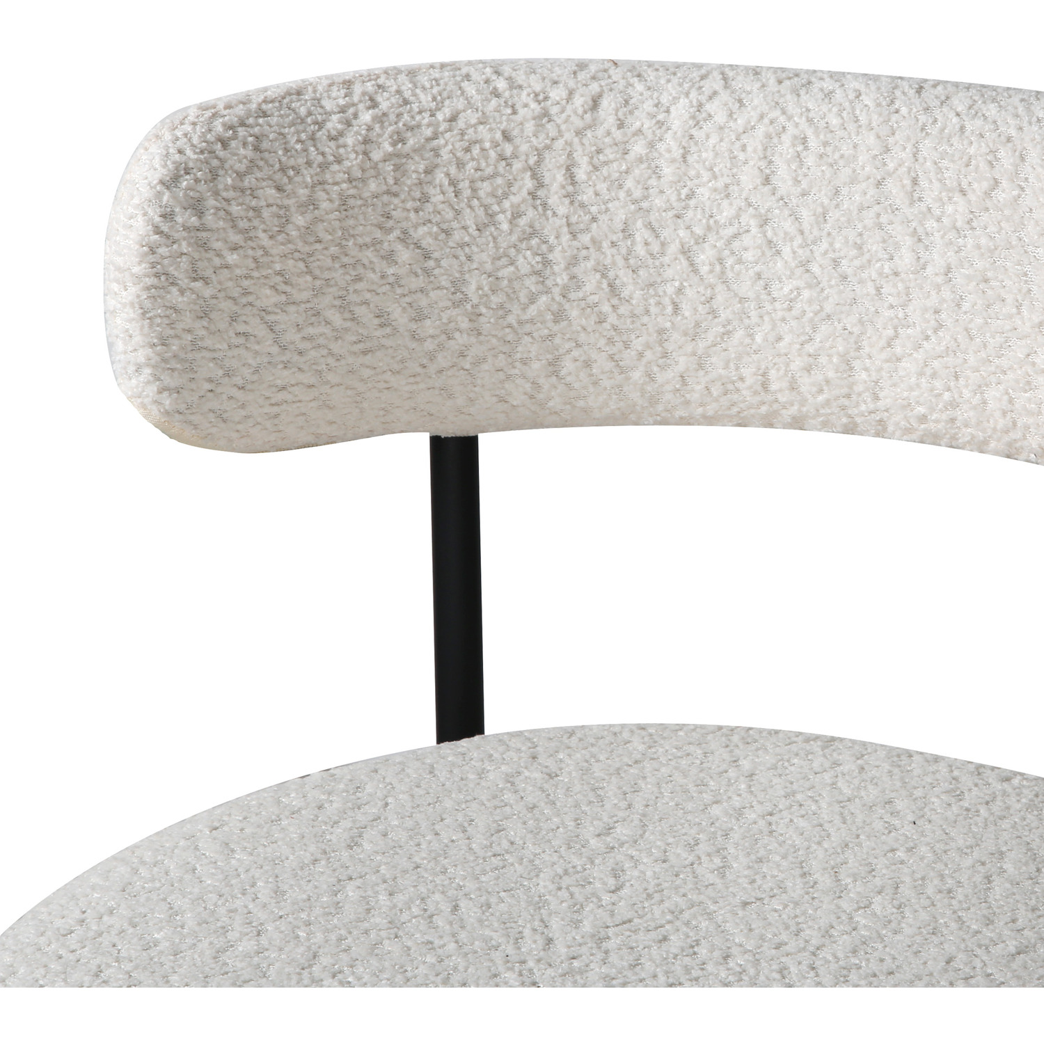 Set of 2 Lulu Teddy Fabric Dining Chairs