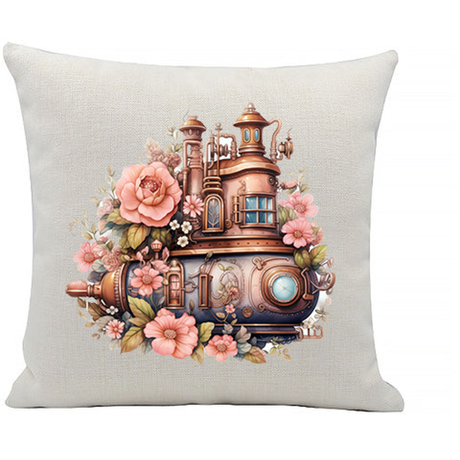 Steampunk Linen Cushion