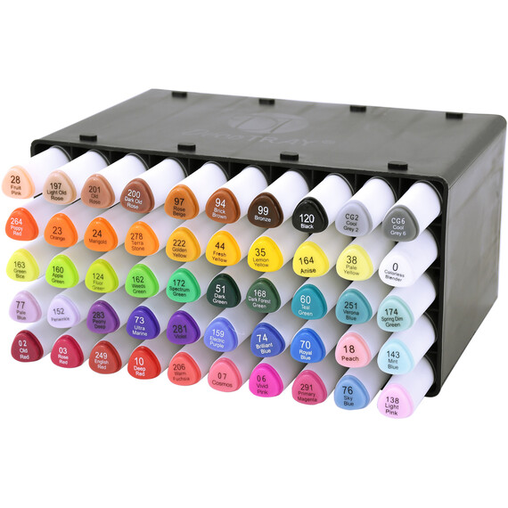 Pack of 50 Deco Time Aqua Markers in Deco Tray