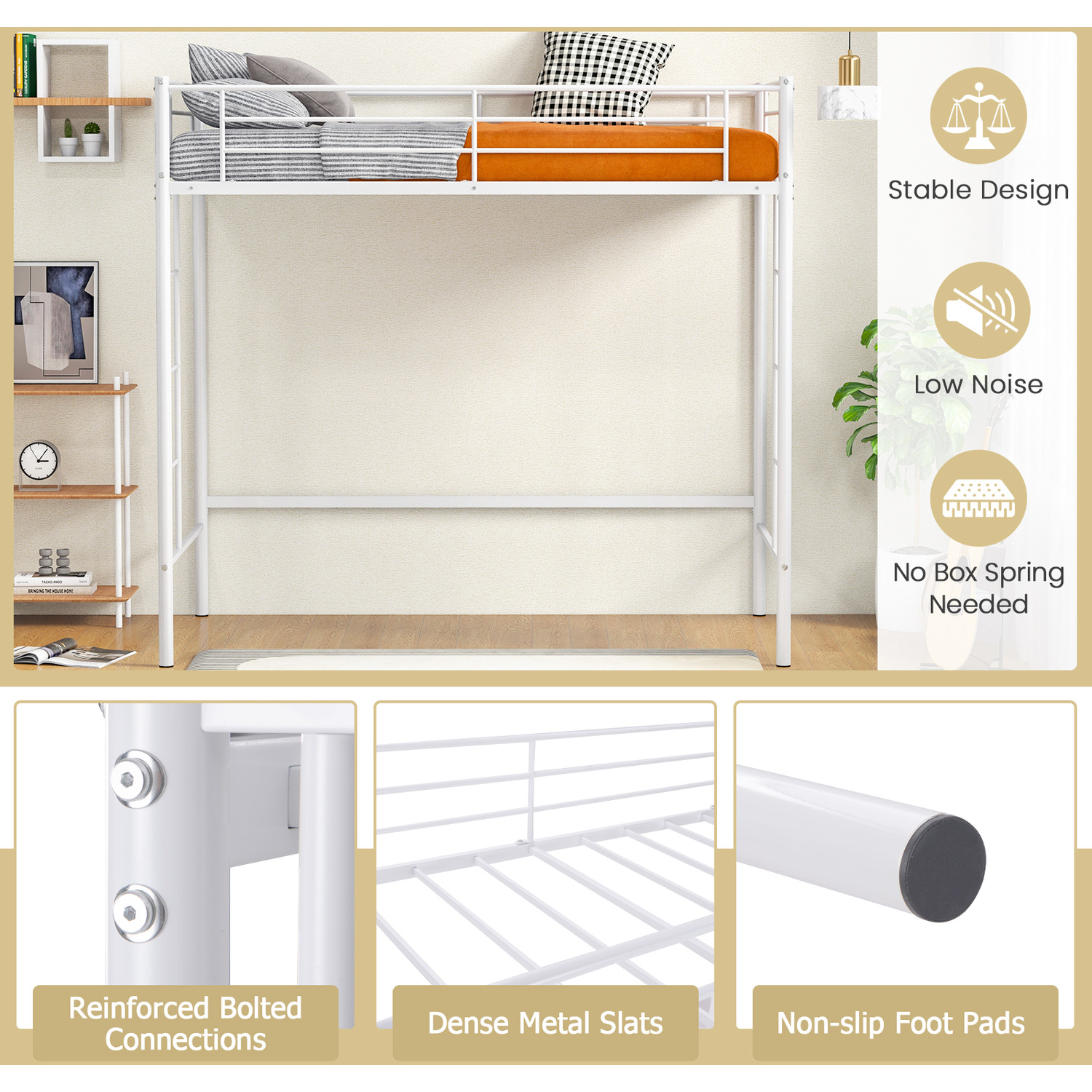 Space-saving Loft Bed Frame