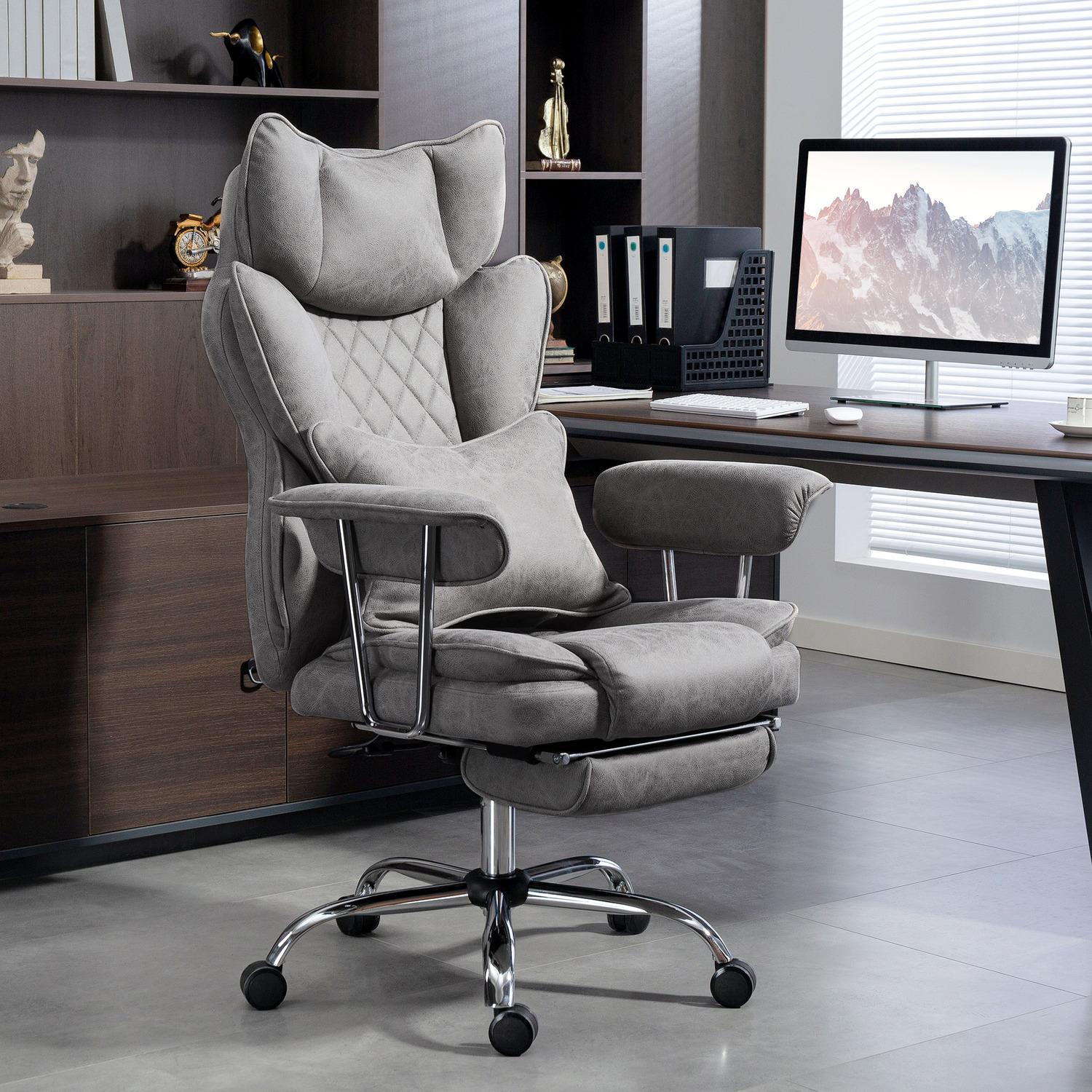 Reclining Executive Office Chair, Thick Padded