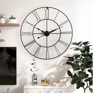 Large Rustic Wall Clock Roman Numerals