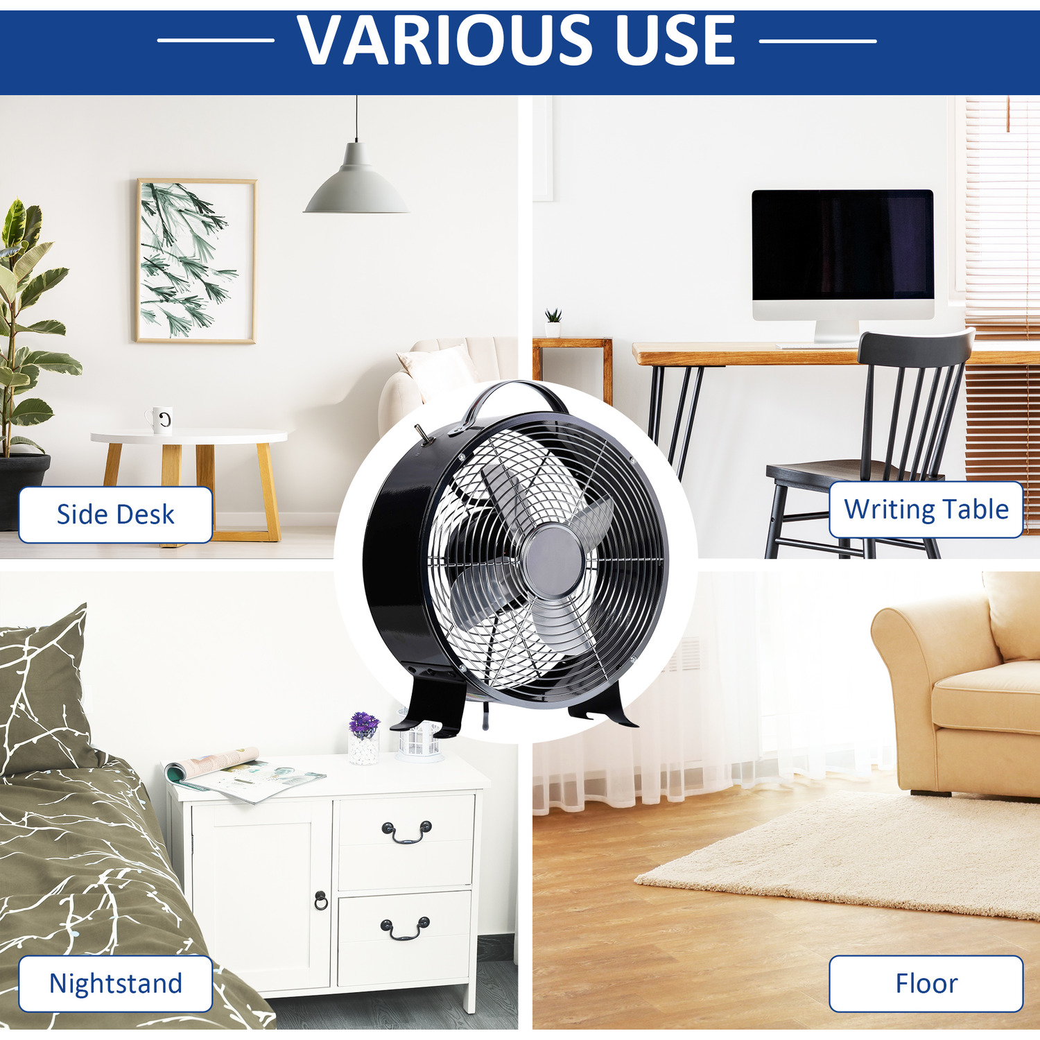 26cm 2 Speed Electric Fan with Safe Guard