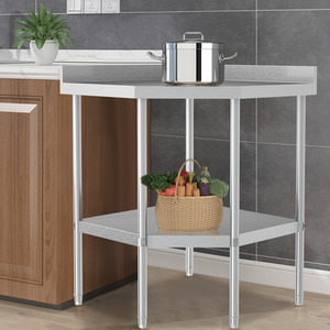 Kitchen Corner Unit Work Table with Backsplash