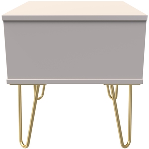 Linear Ready Assembled 1 Drawer Bedside Cabinet with Legs