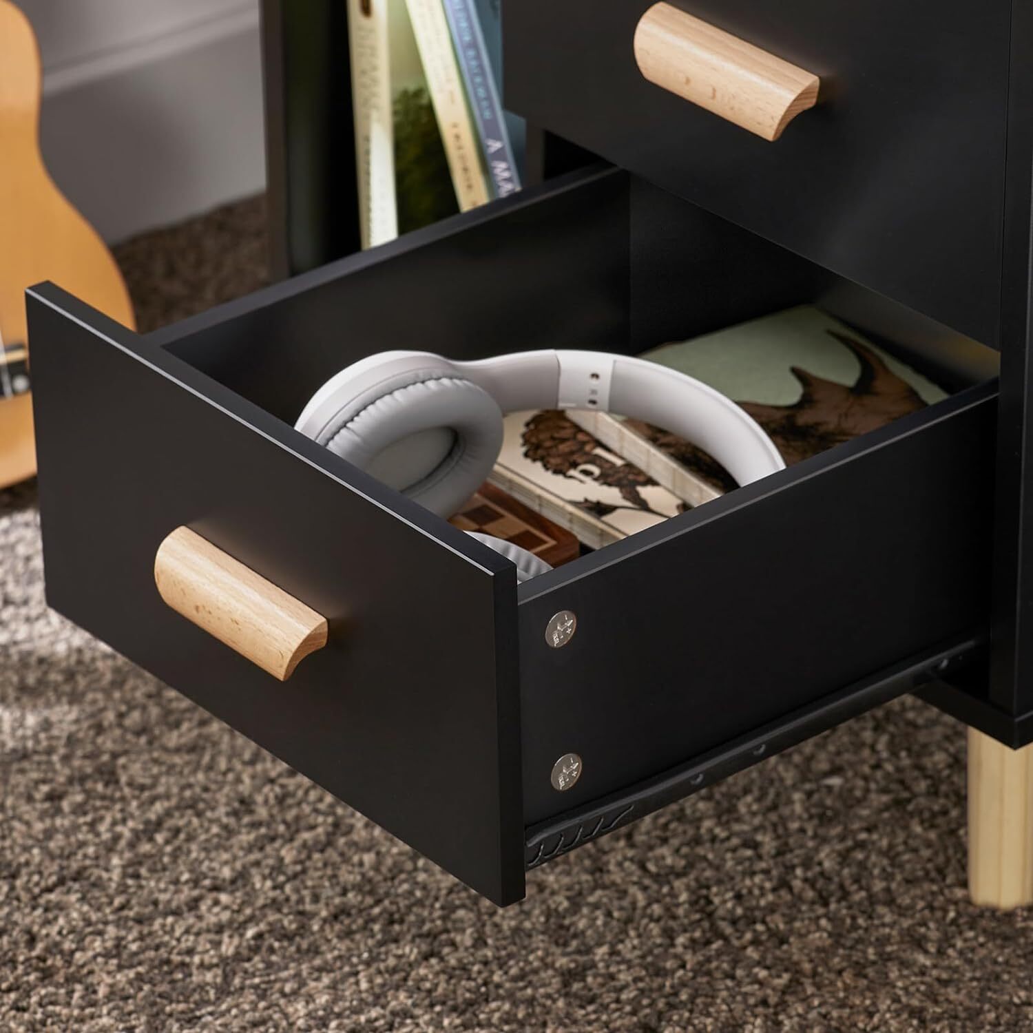 Rousseau Manufactured Wood Bedside Table