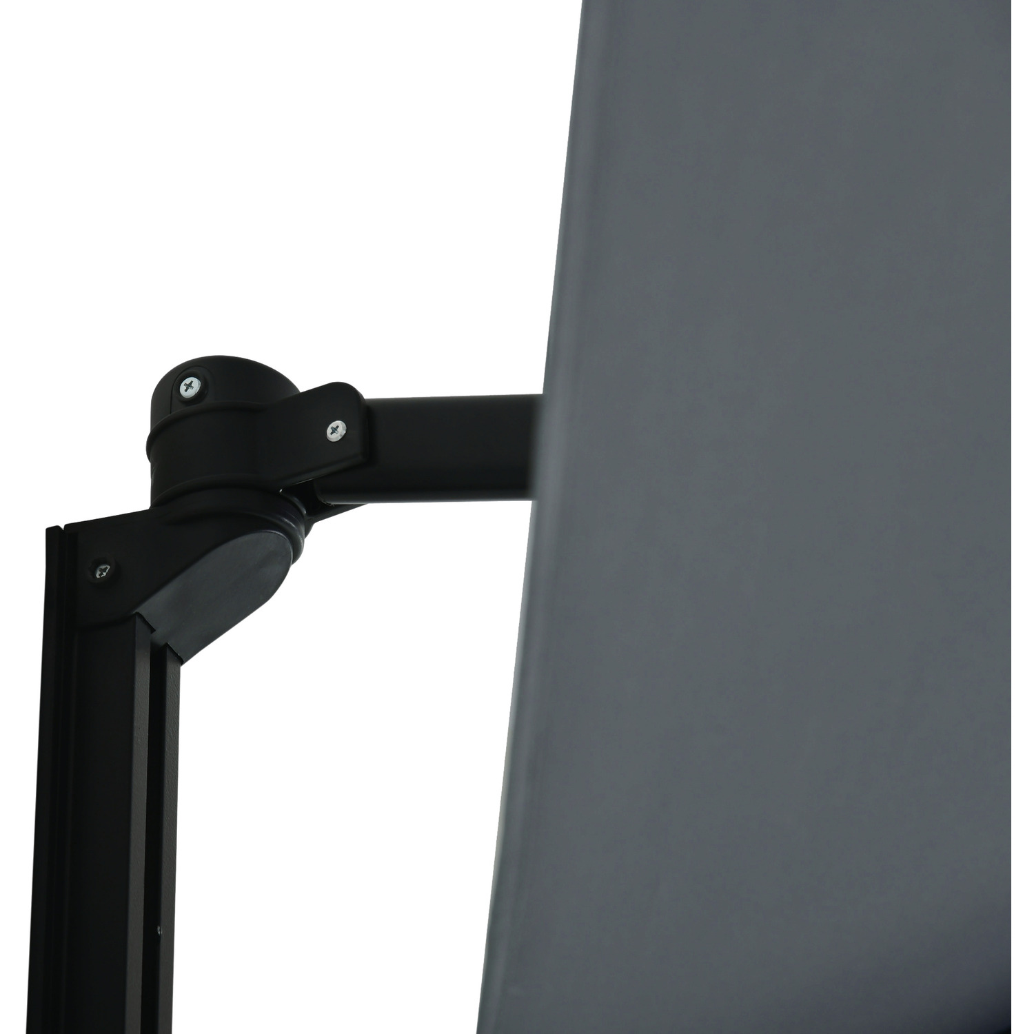 Wall Mounted Parasol with 180 Degree Rotatable Canopy for Outdoor