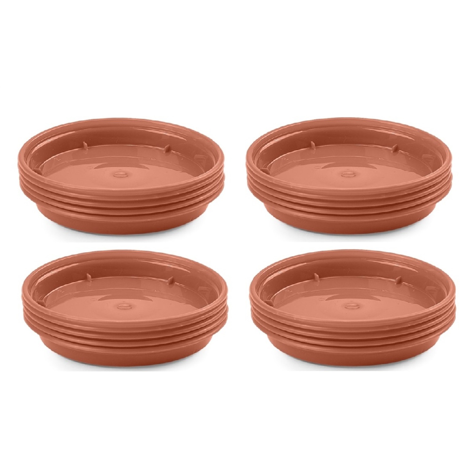 5 Plant Pot Saucers Plastic Terracotta Colour Dish For 5 and 6 Inch ...