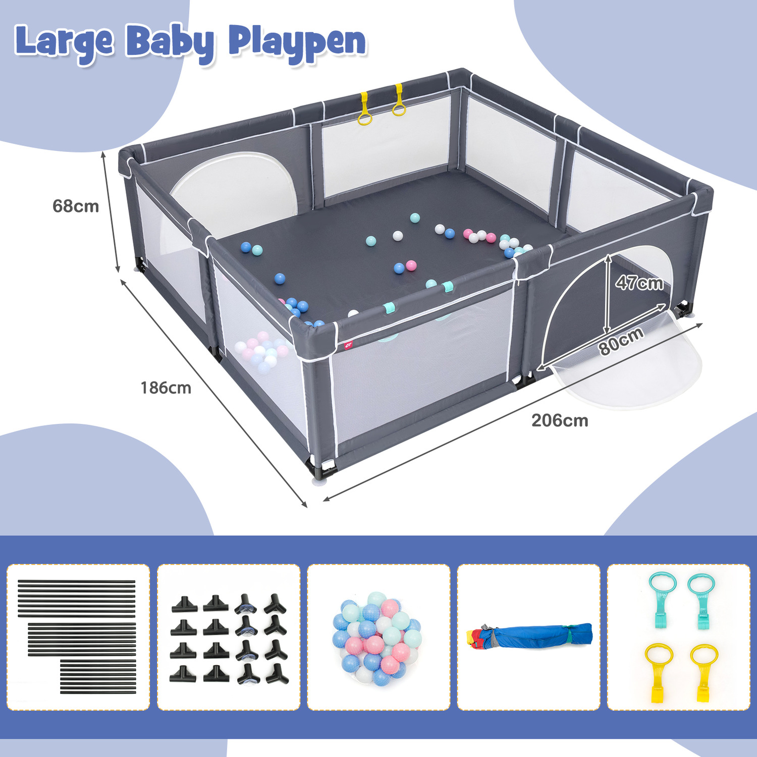 Baby Playpen Portable Large Safety Infant Activity Center