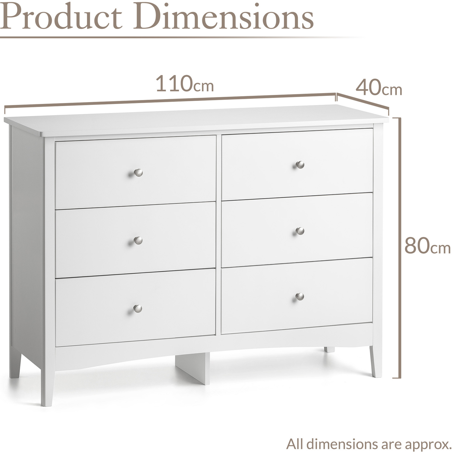 6 Drawer Bedroom Storage Chest