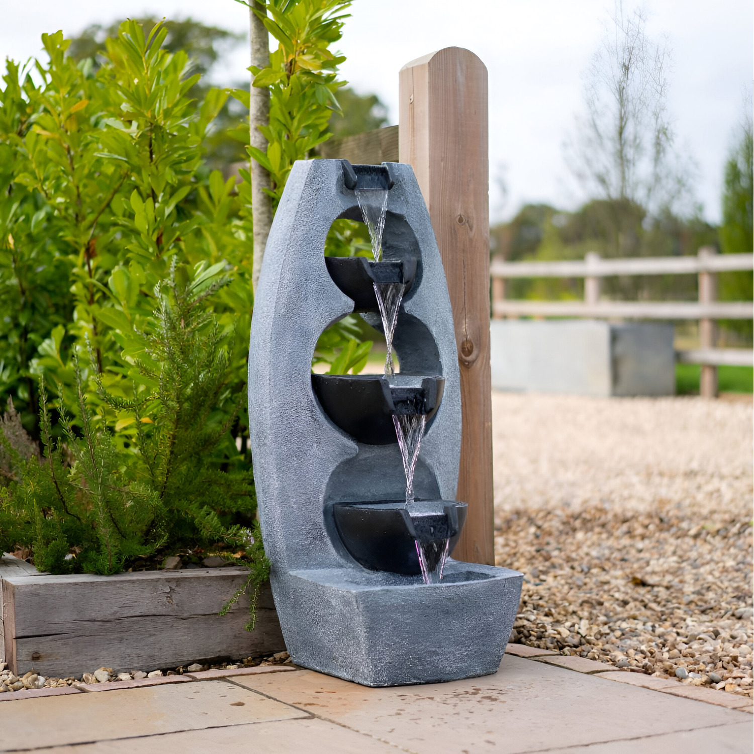 5 Tier Stone Effect Cascading Bowl Water Feature