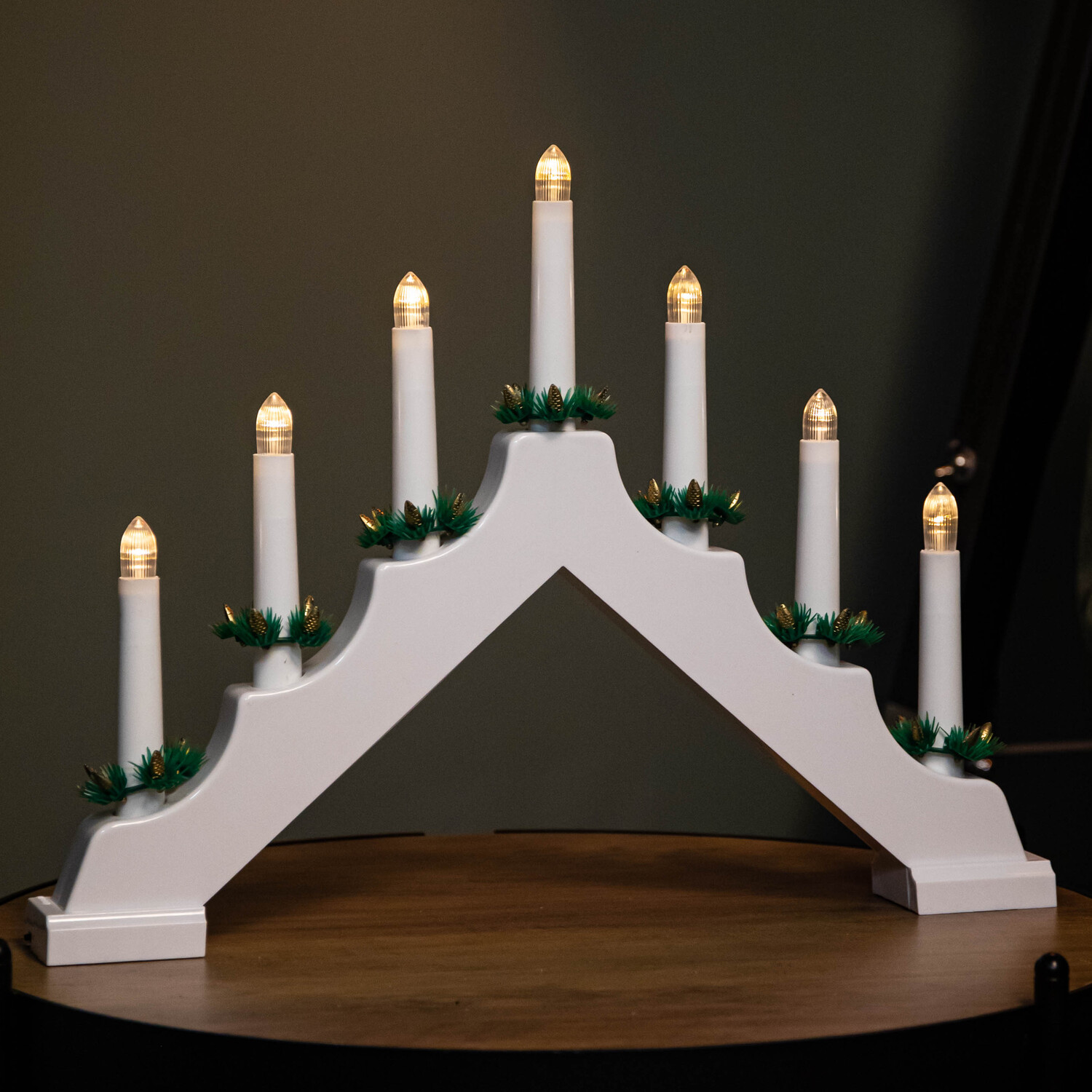 Light up Christmas Candle Bridge with 7 LEDs