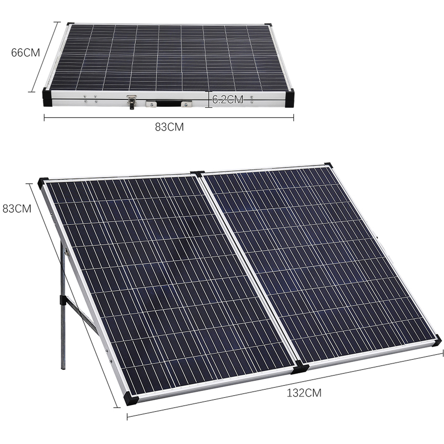 Outdoor Foldable 12V Solar Power Panel Kit Car Caravan Battery Charger