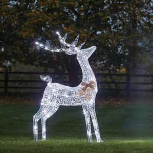 Christmas Glitter Silver Reindeer