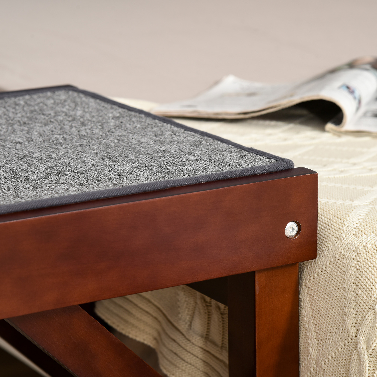Pet Ramp for Dogs Non-slip Carpet Top Platform
