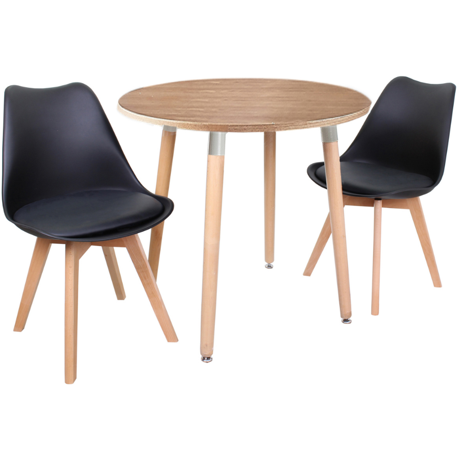 Round Lorenzo Dining Set Includes a Table and Chairs Set of 2