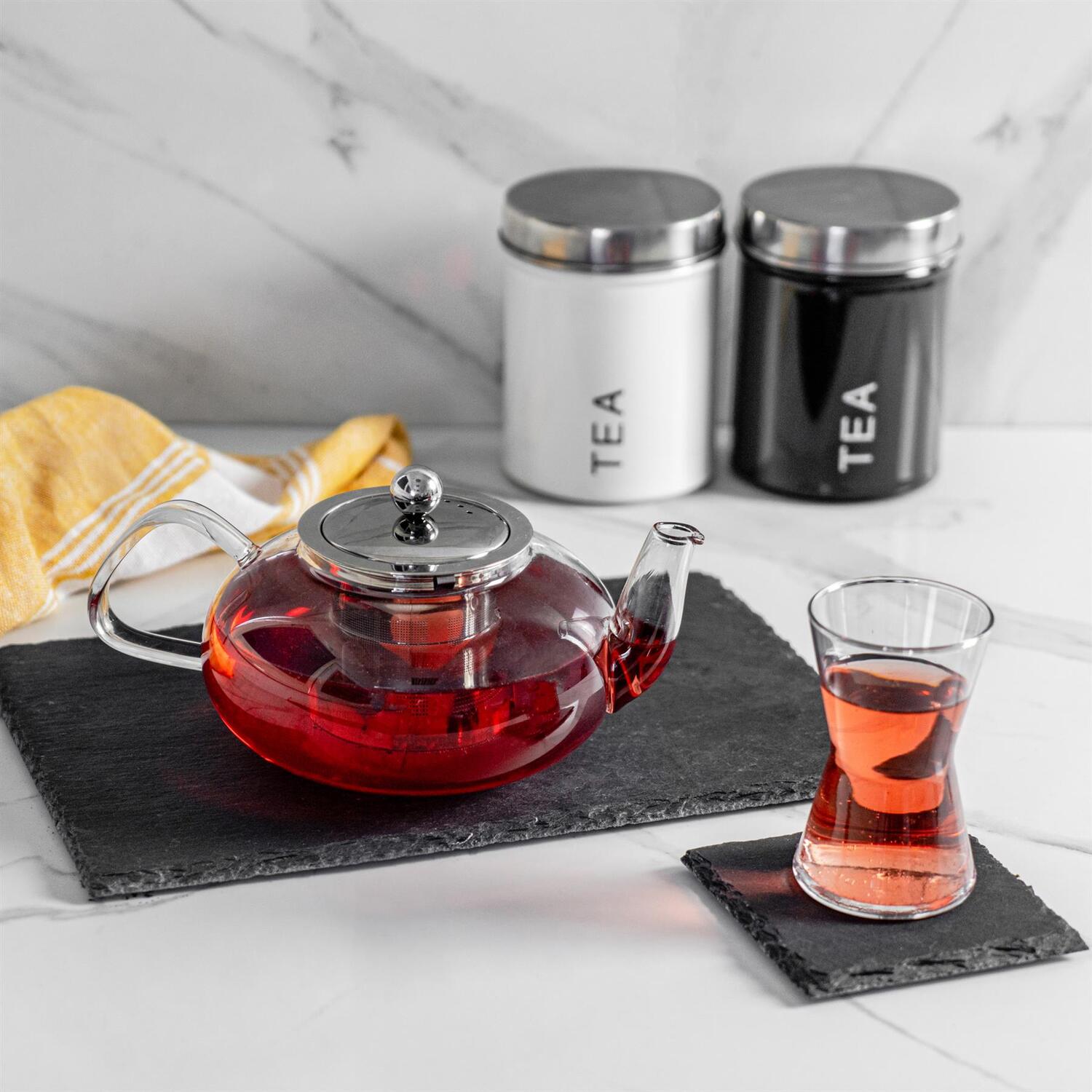 Oval Glass Infuser Teapot - 800ml