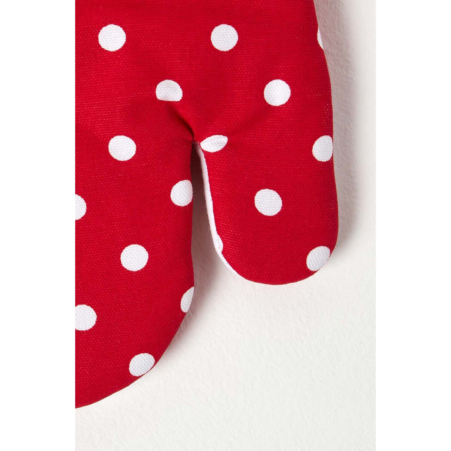 Red Polk Dot Cotton Oven Glove