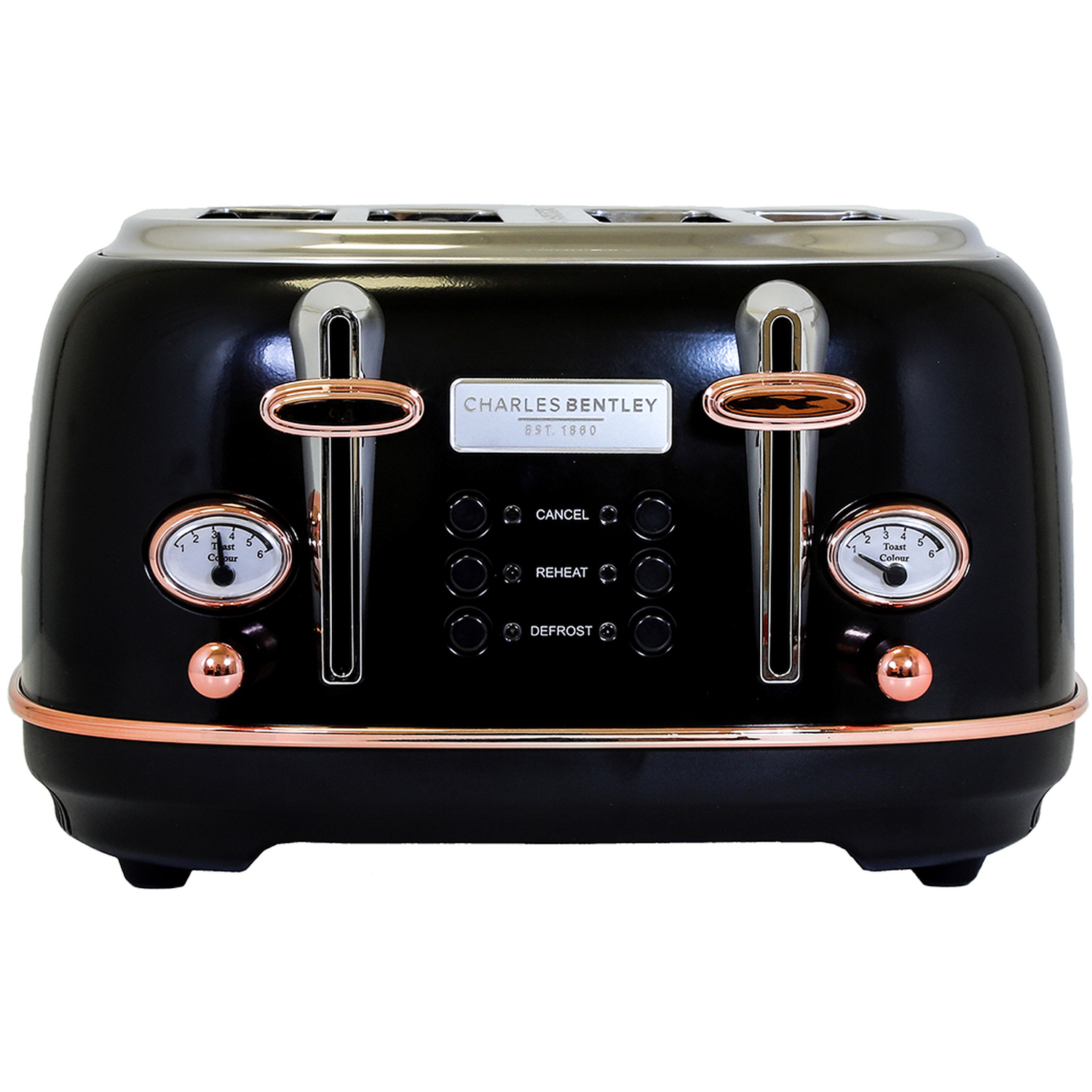 4 Slice Stainless Steel Toaster with Tray