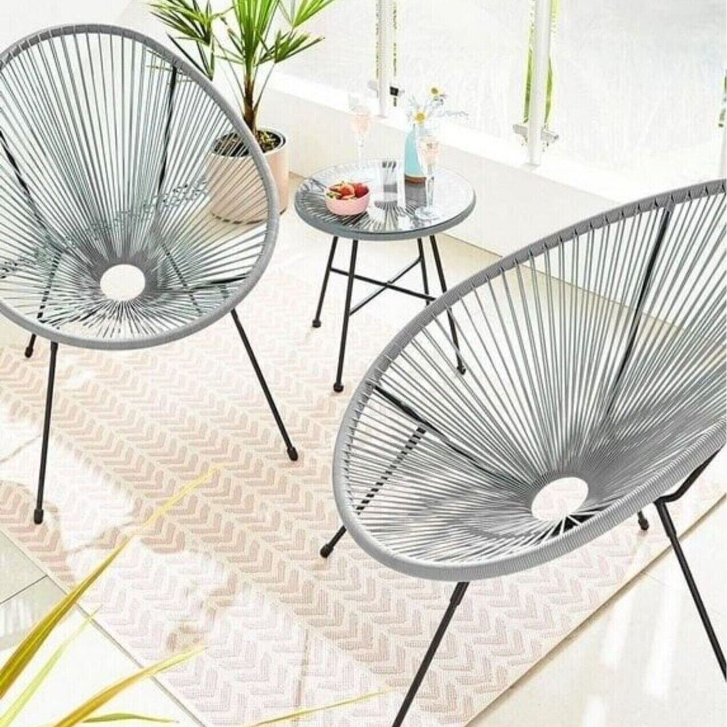 Salsa Green 2 Seater Rope Design Bistro Set