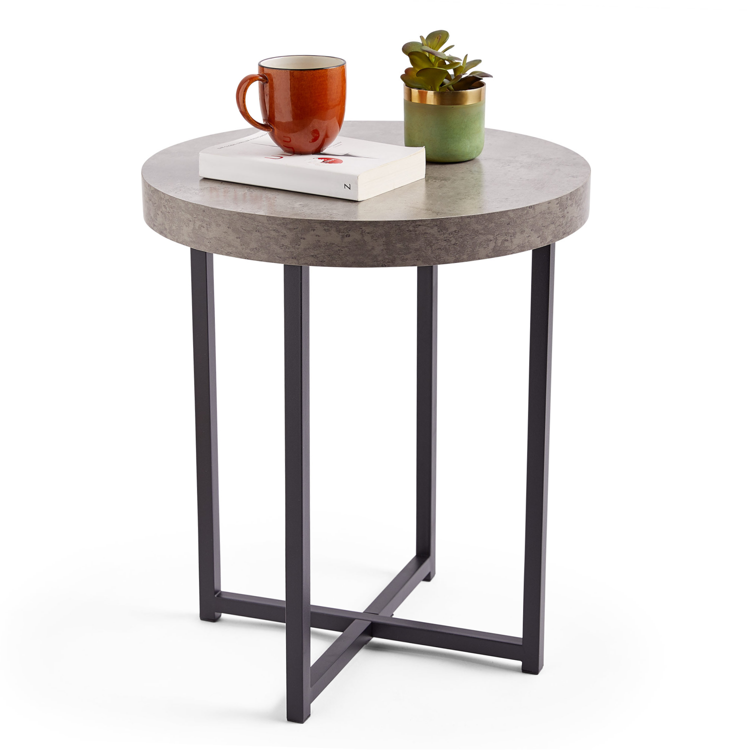 Circular Side Table for Living Room