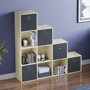 Durham 10 Cube Staircase Storage Unit - Set of 5 Black Baskets
