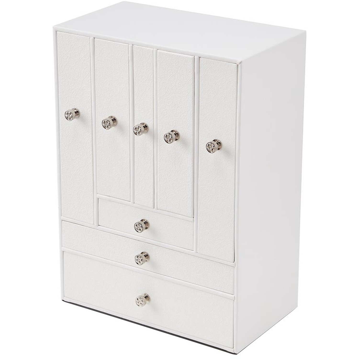 Faux Leather Jewellery Box with Drawers
