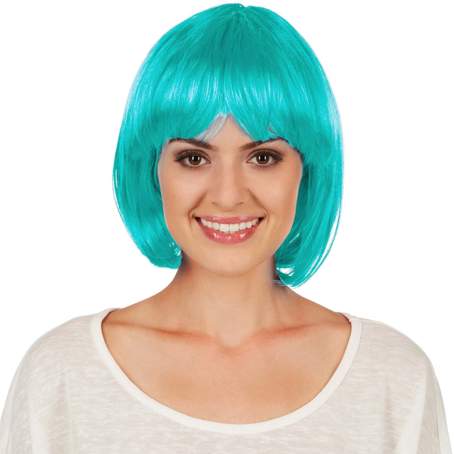 Womens Bob Wig In Turquoise