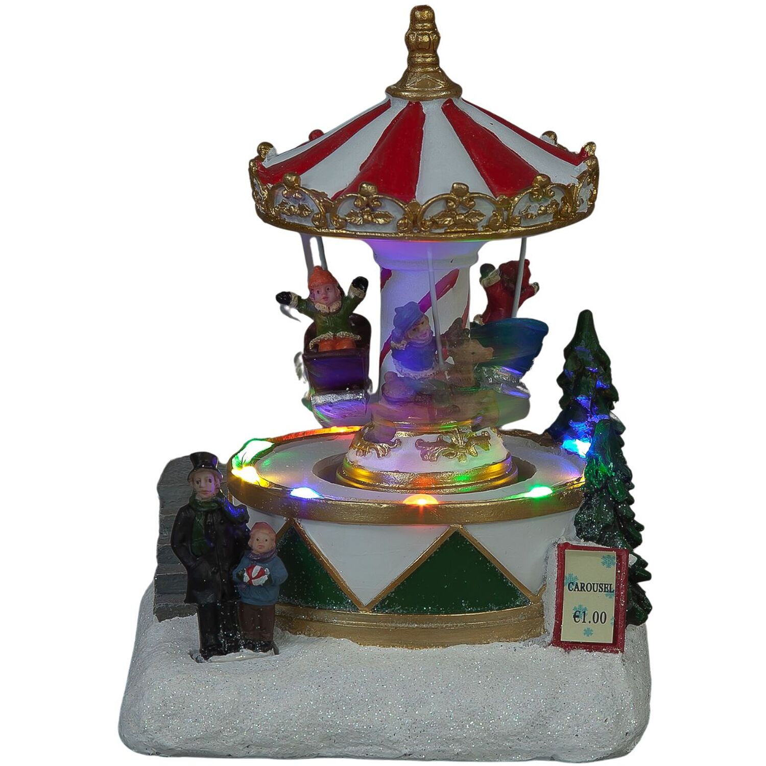 SnowTime Polyresin Carousel