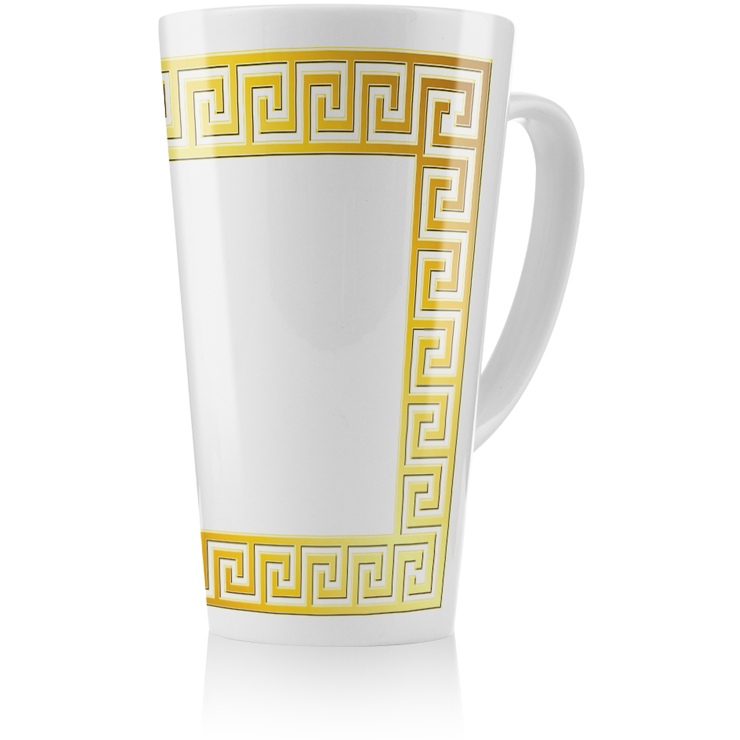 Golden Greek Ornamental Frame Latte Mug