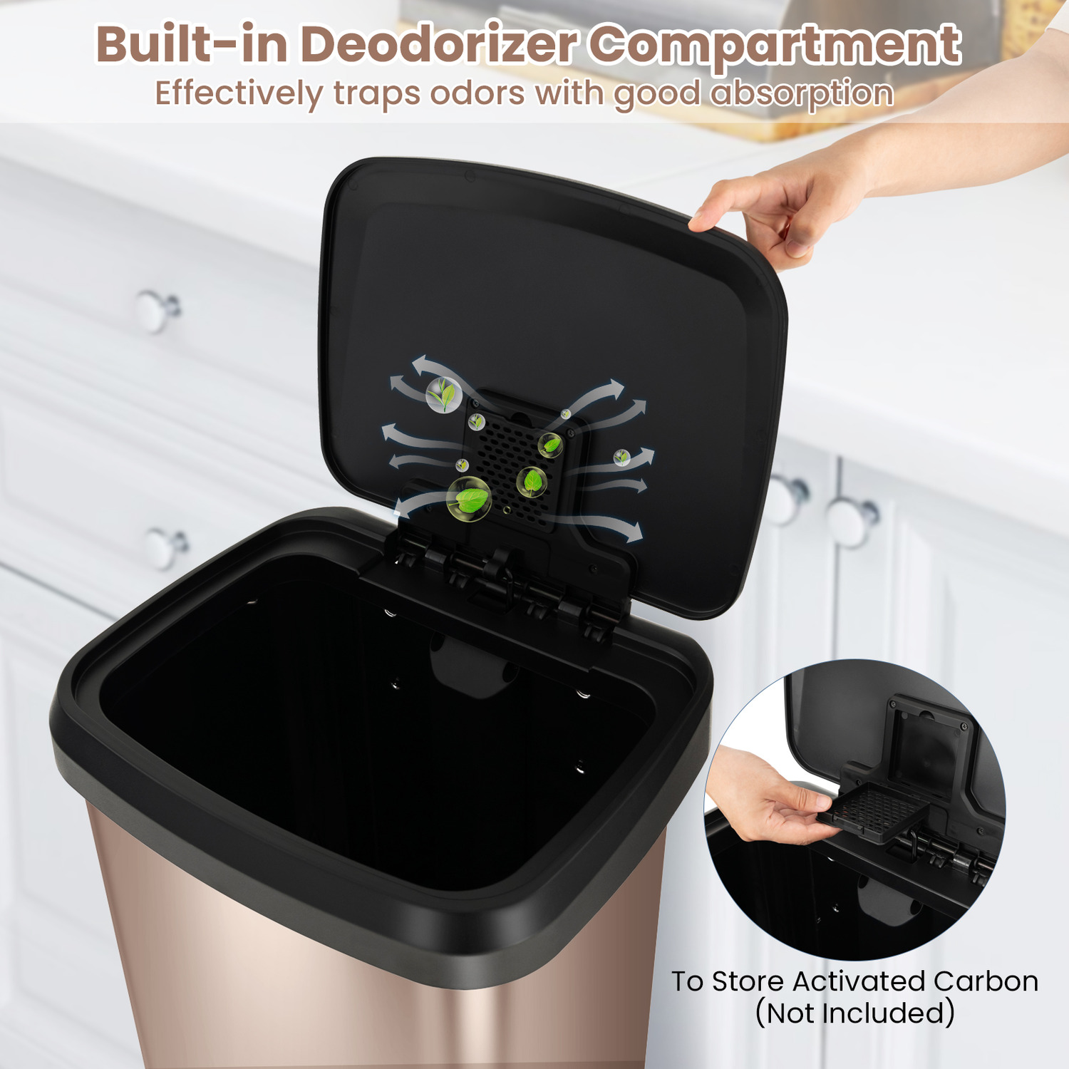 68L Step Trash Can Garbage Bin