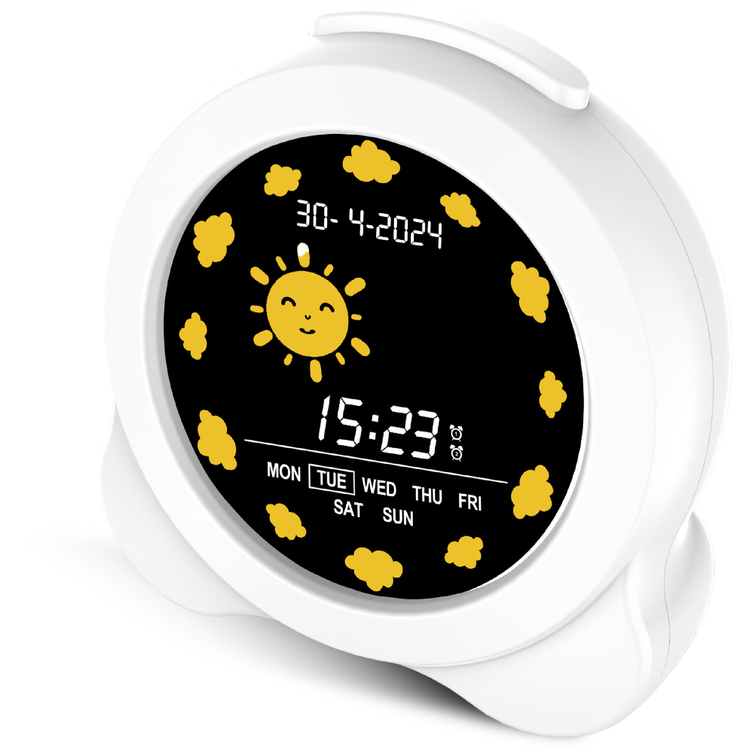 Kidz Sleep Trainer Alarm Clock - White