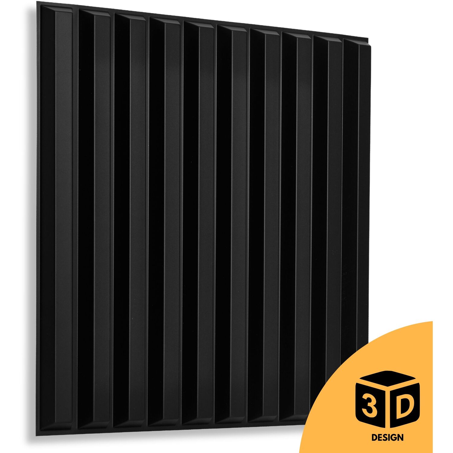 3D Wall Panels with Adhesive Included - 3D Fluted Line Design