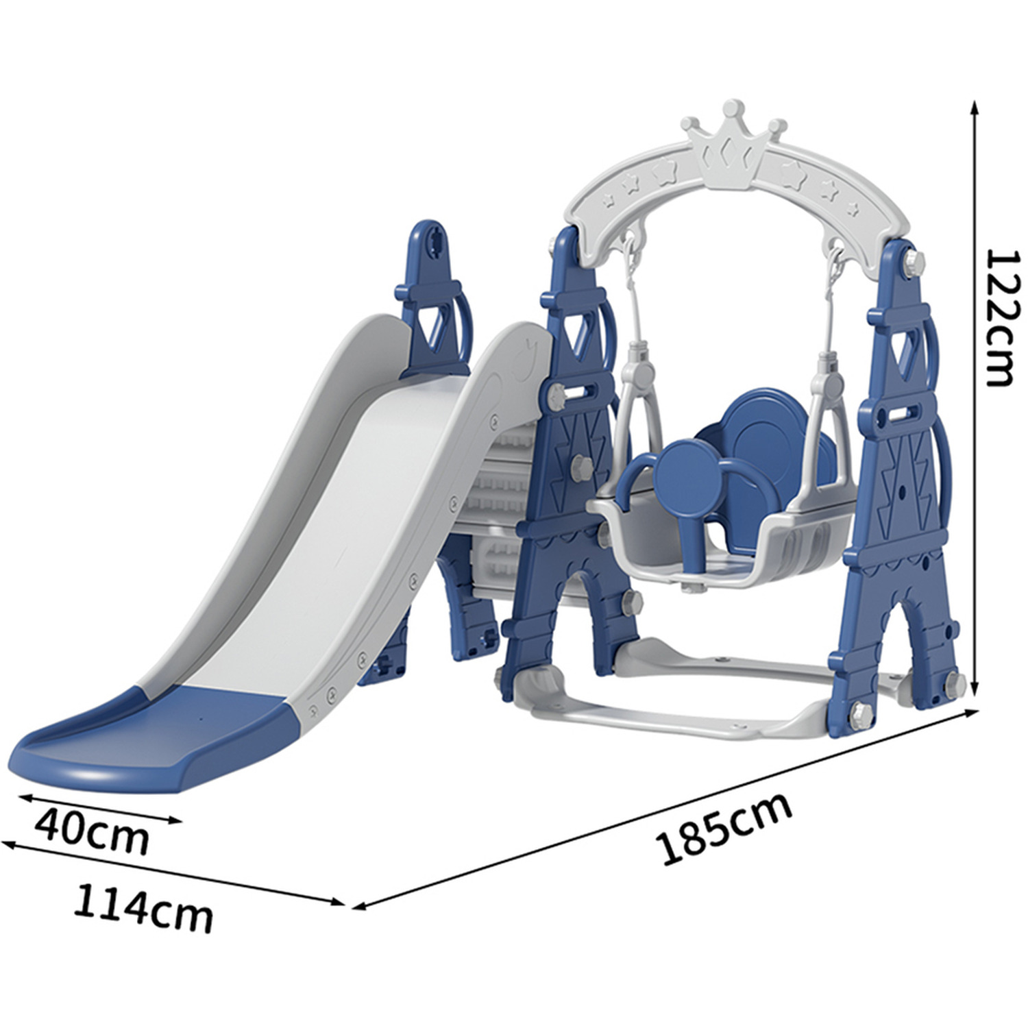 Kidkid 3-in-1 Toddler Slide and Swing Playset
