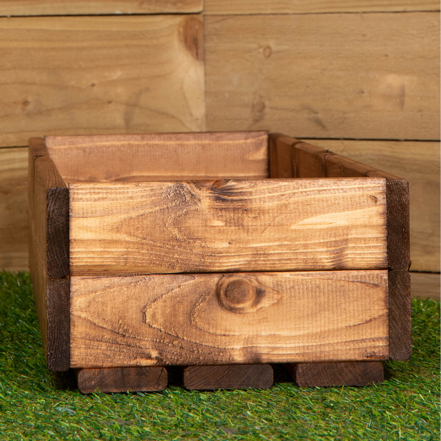 Rustic Wooden Garden Window Trough Planter