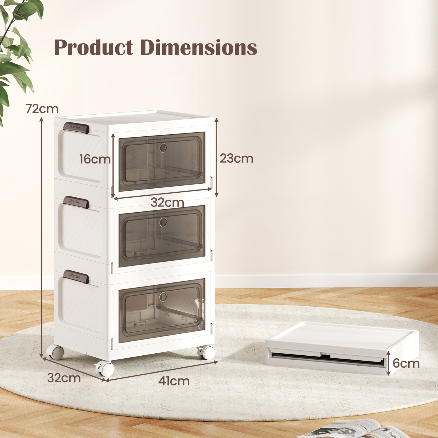 3-Pack Collapsible Storage Boxes