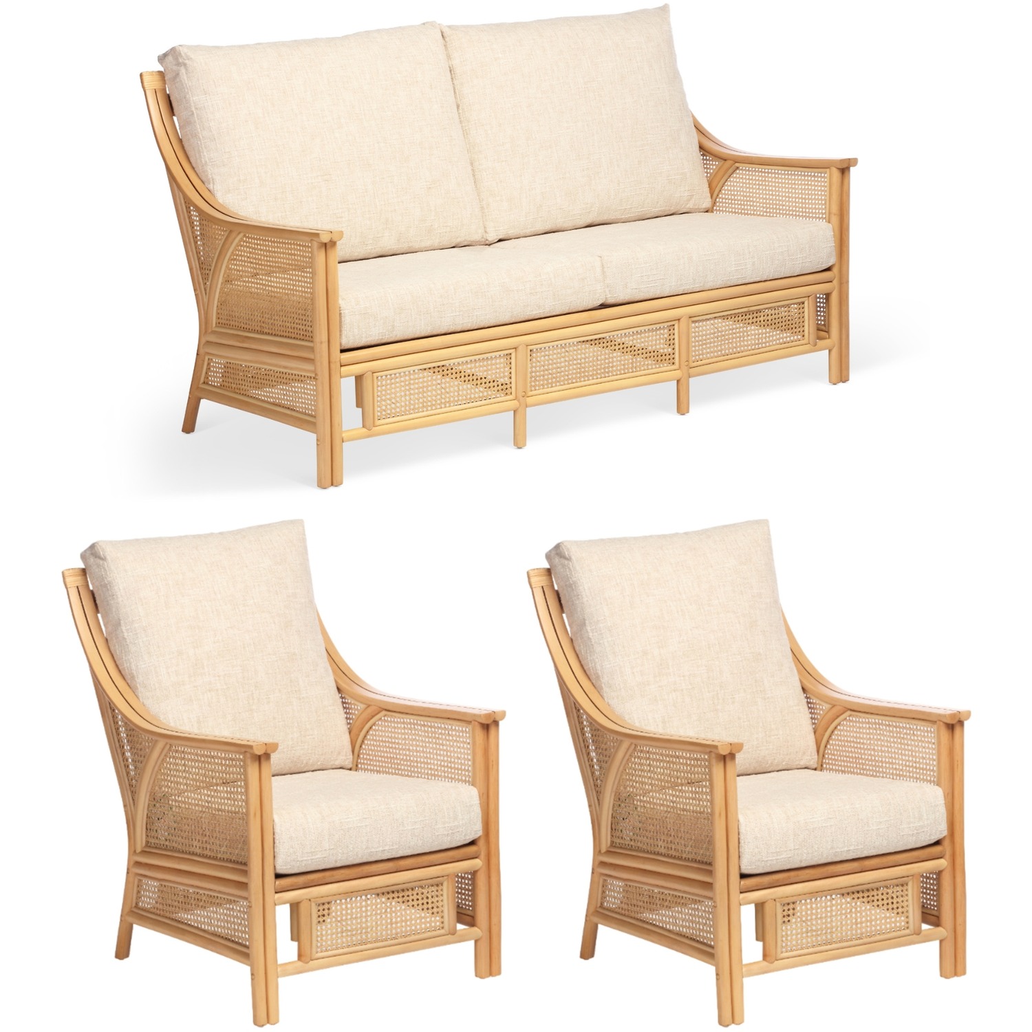 Chester 3 Seater Suite in Cotton Cream