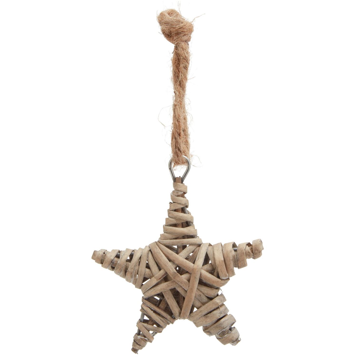 Woven Wicker Star Ornament