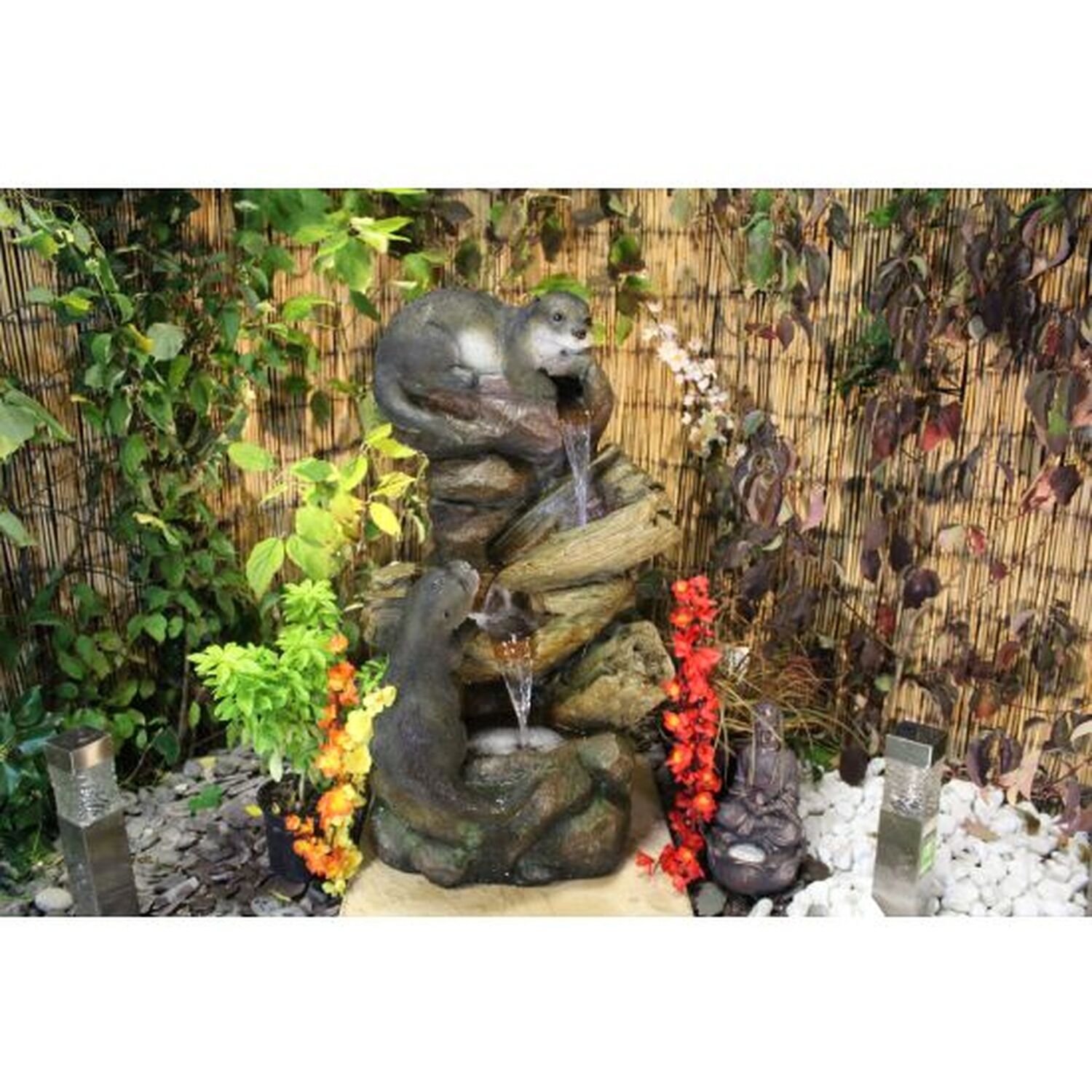Curious Otters Animal Animal Fountains Water Feature