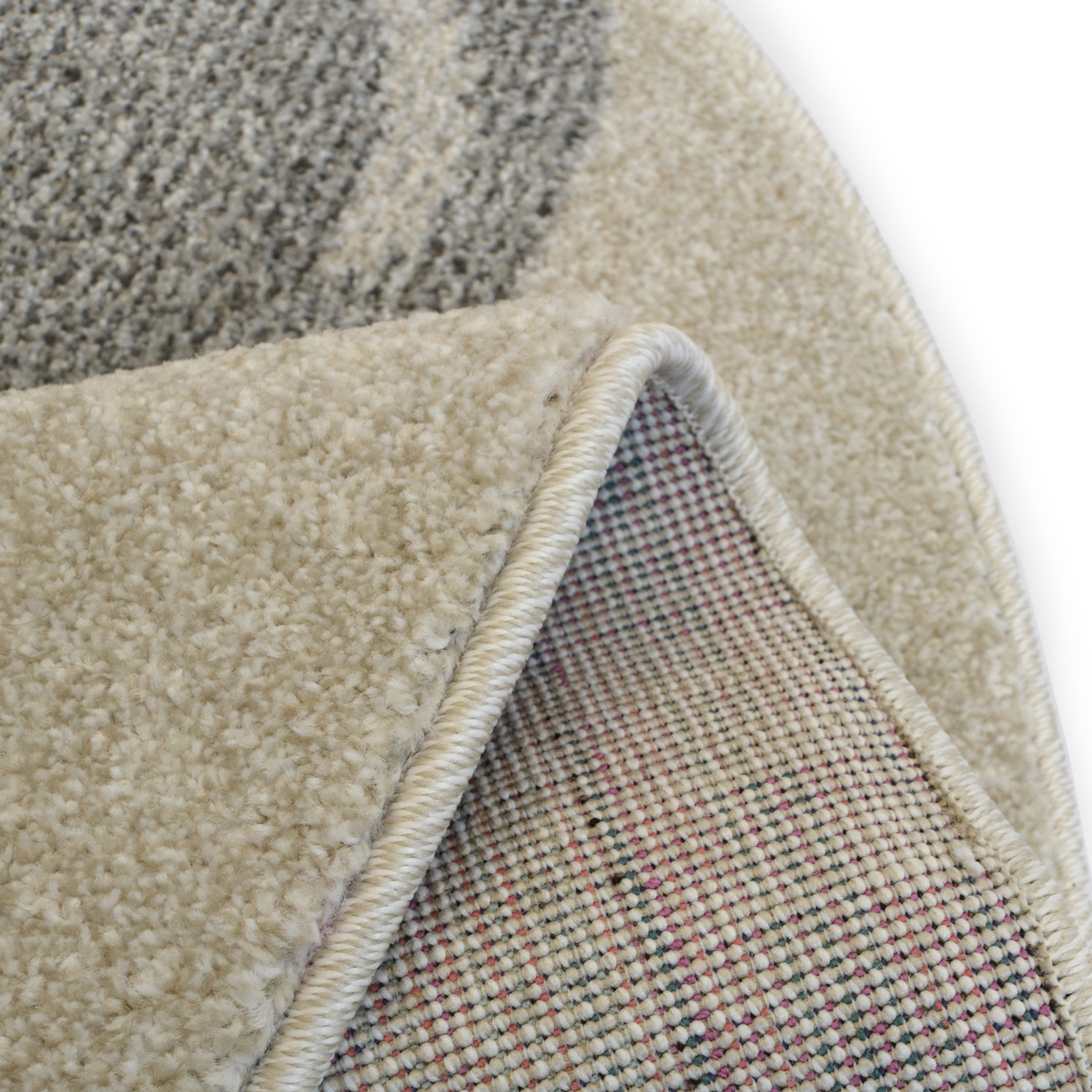 Kids Circle Wool Look Cute Bear Nursey Rug - Perth