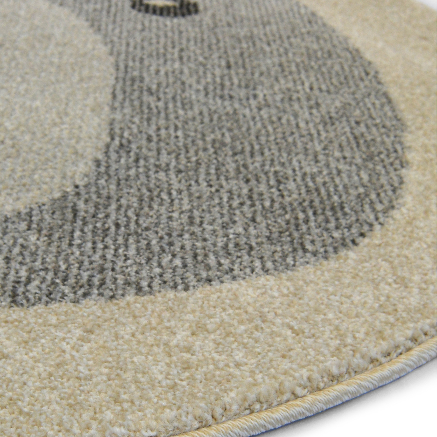 Kids Circle Wool Look Cute Bear Nursey Rug - Perth