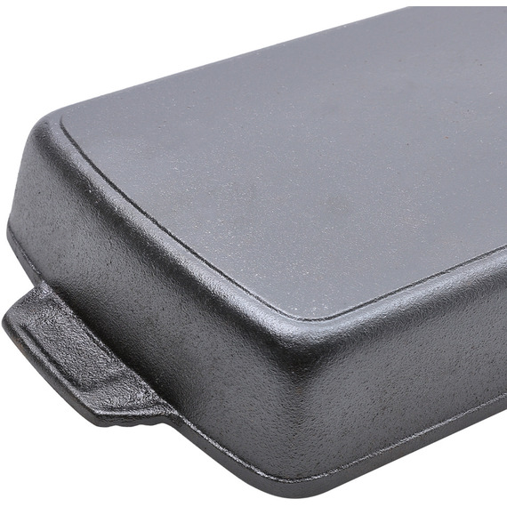 Black Rectangular Cast Iron Baking Pan